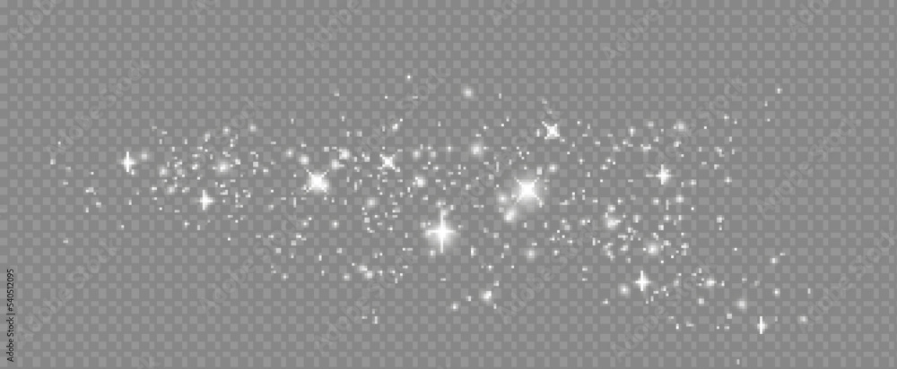 Abstract sparkling glitter texture. Shiny particle effect. Silver glittering space star dust ...