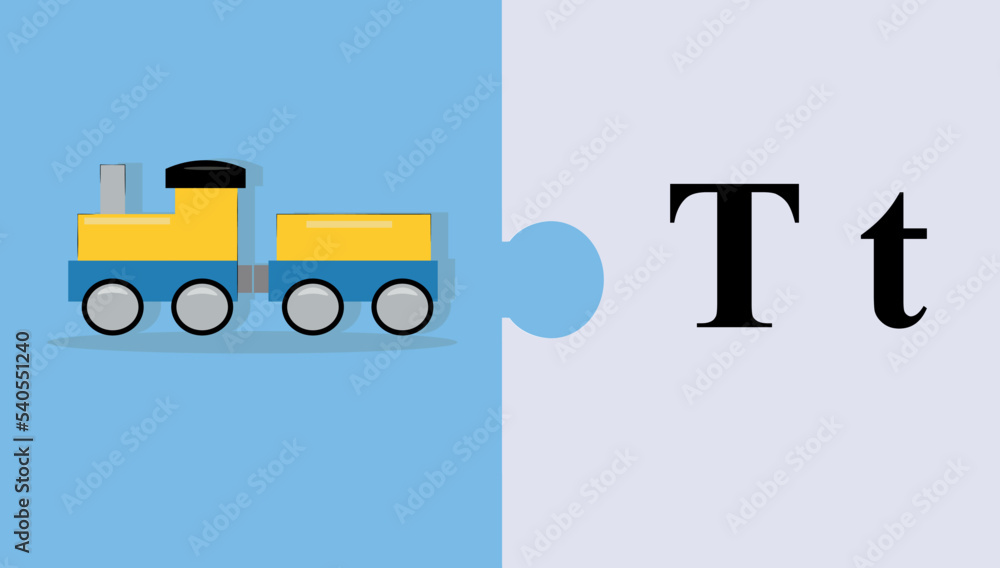 letter T, words starting with t, alphabet, learning the alphabet ...