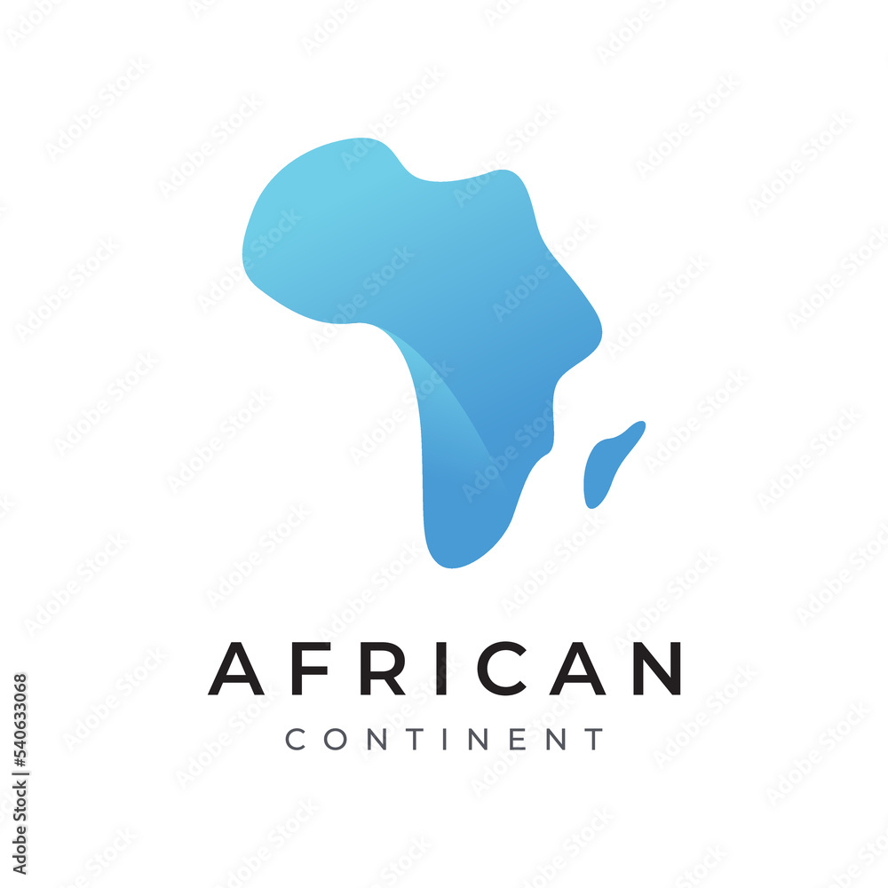 Image vectorielle Stock Abstract African continent map logo template ...
