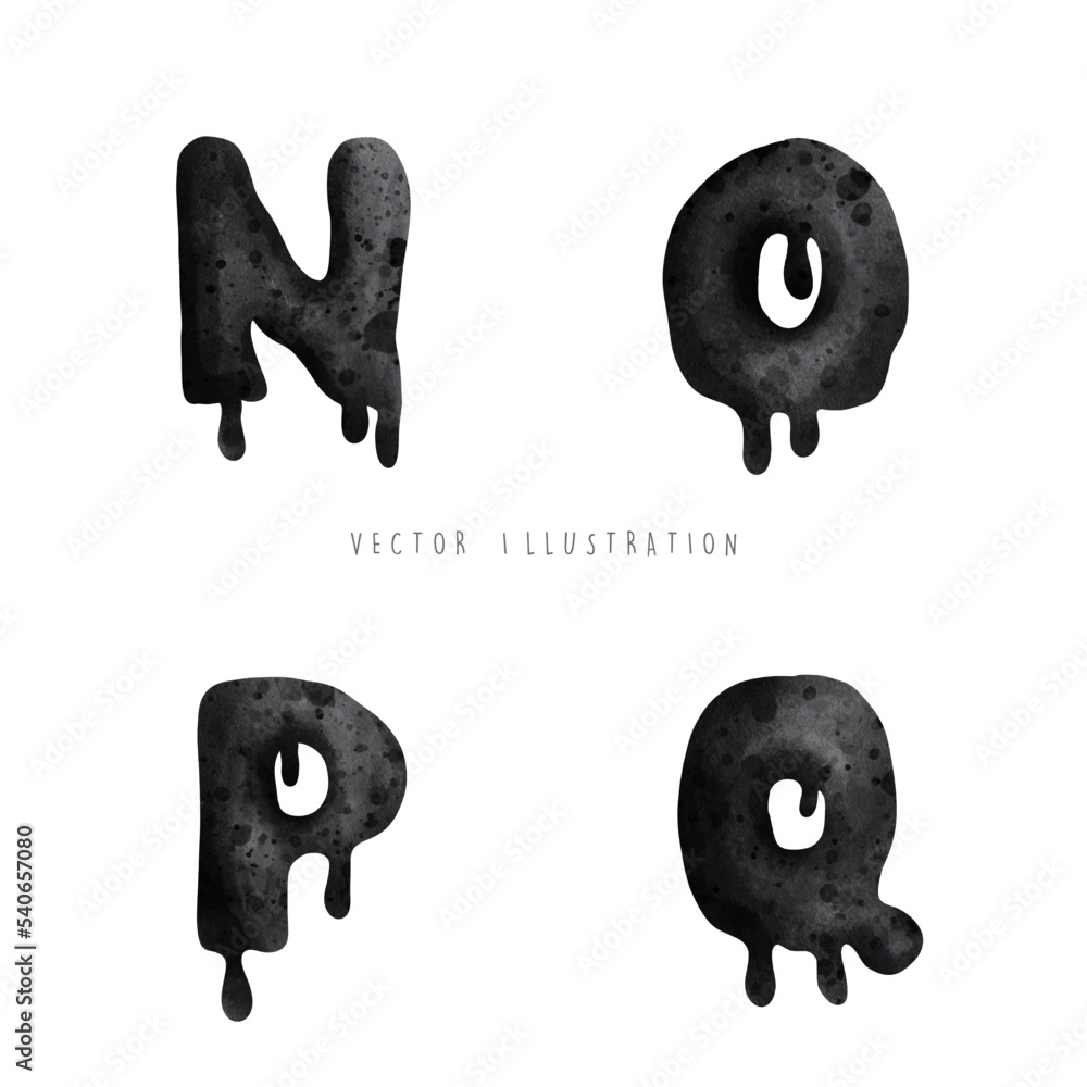 Halloween dripping font, Alphabet, vector illustration Stock Vector ...