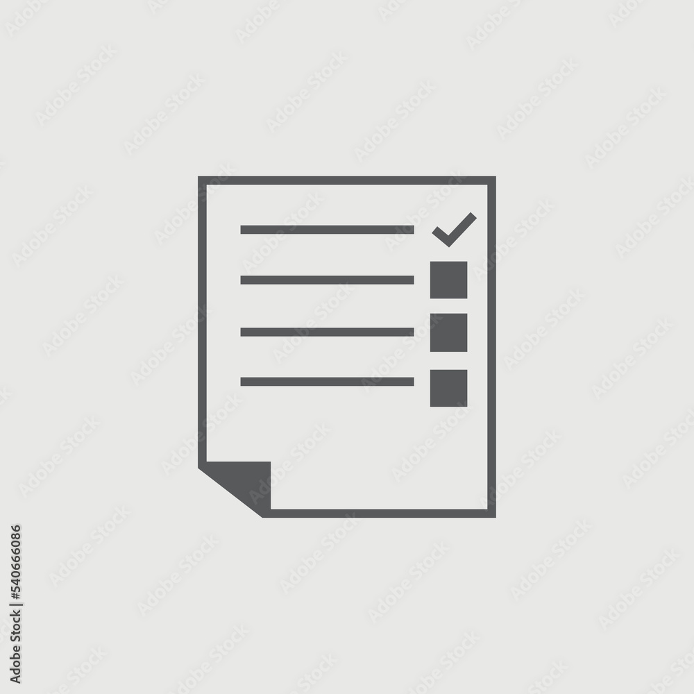 Check list vector icon illustration sign Stock Vector | Adobe Stock