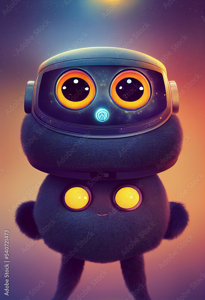 cartoon alien in space Stock Illustration | Adobe Stock