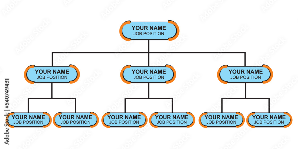 Business hierarchy organogram chart infographics. corporate ...