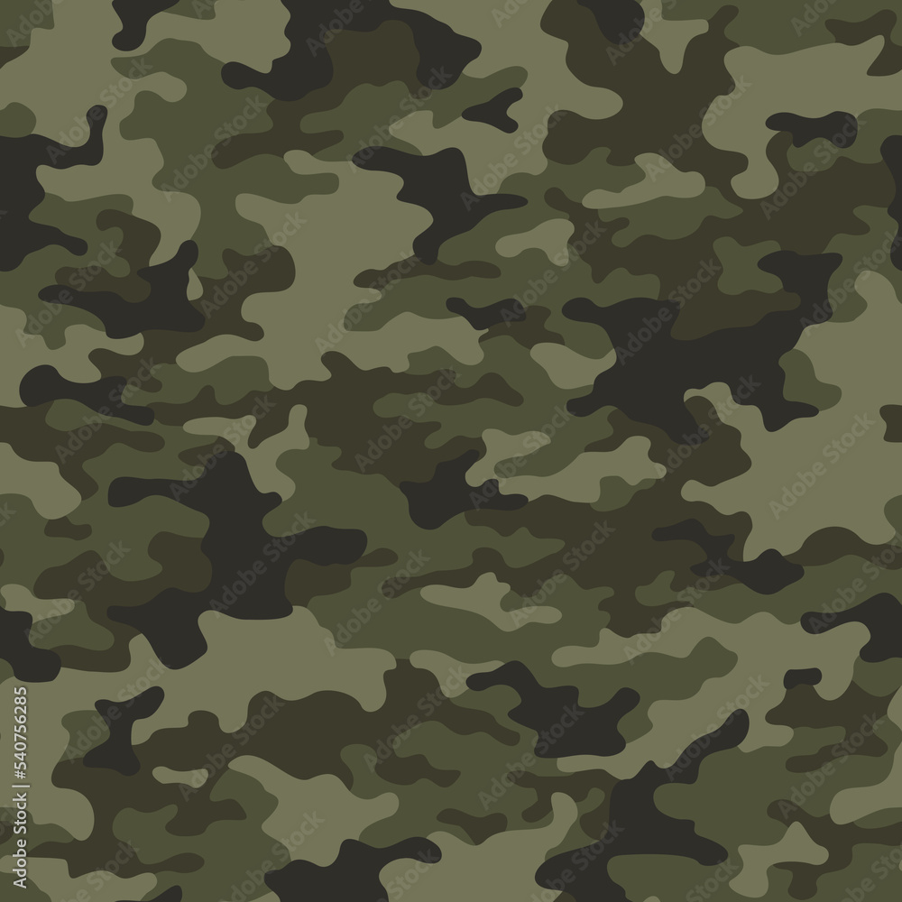 Camouflage texture seamless pattern. Abstract modern military camo ...
