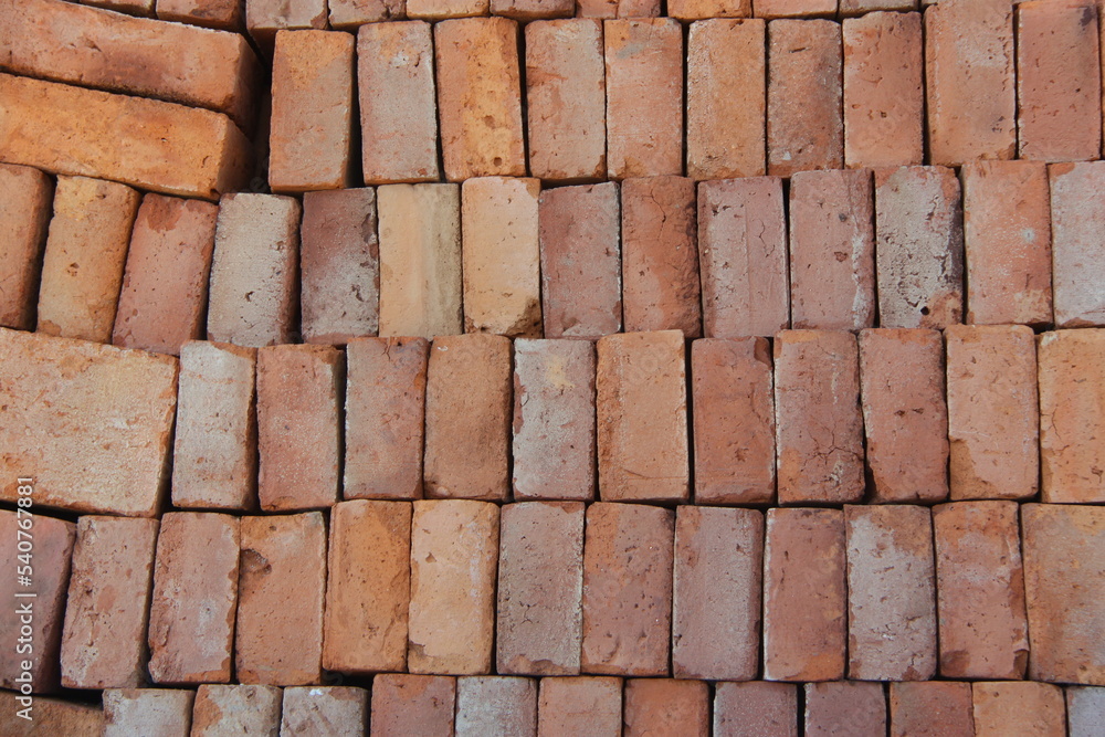 Textura de ladrillo. Ladrillos apilados Stock Photo | Adobe Stock