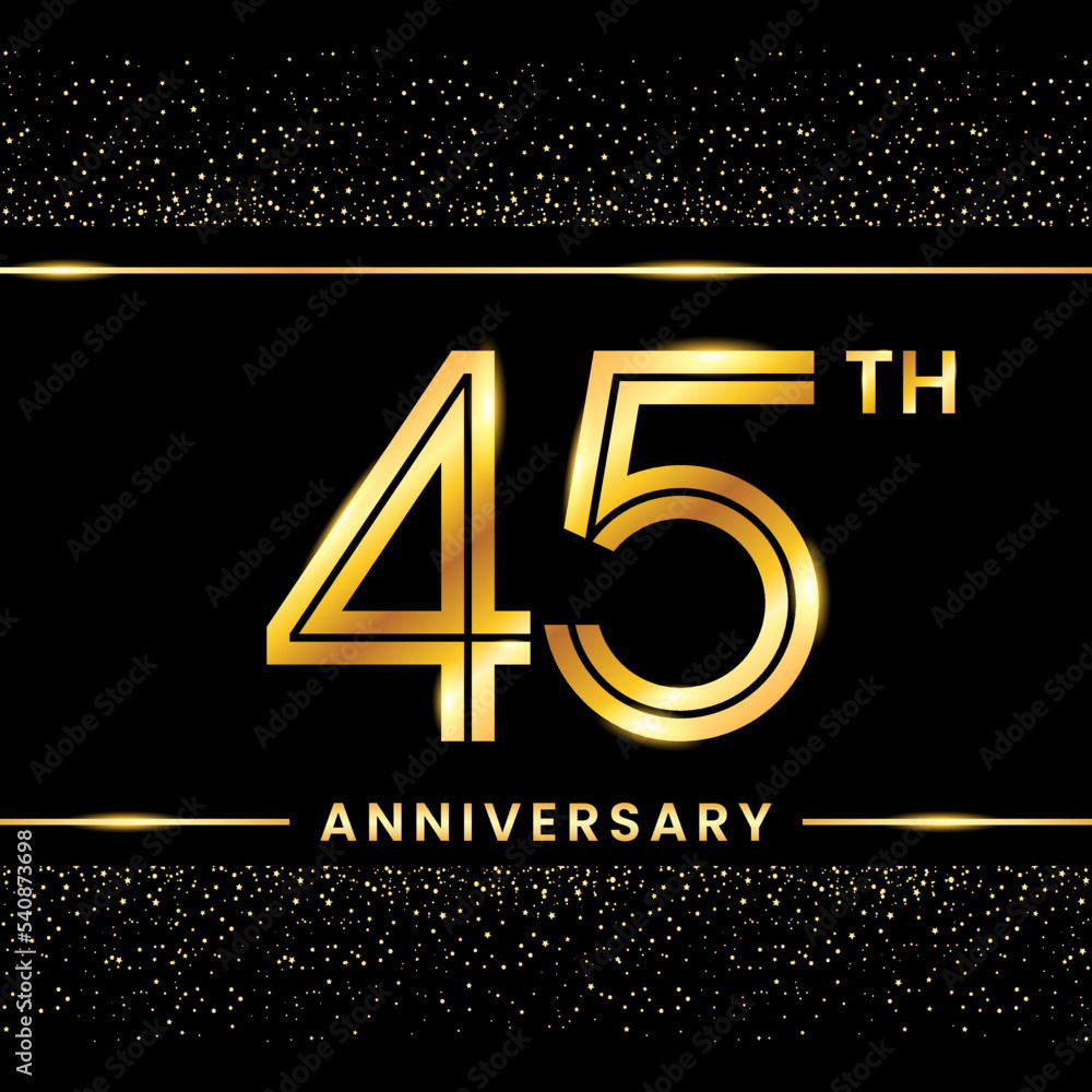 45th Anniversary Logotype. Golden Anniversary template design for ...