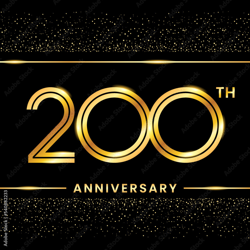 200th Anniversary Logotype. Golden Anniversary template design for ...