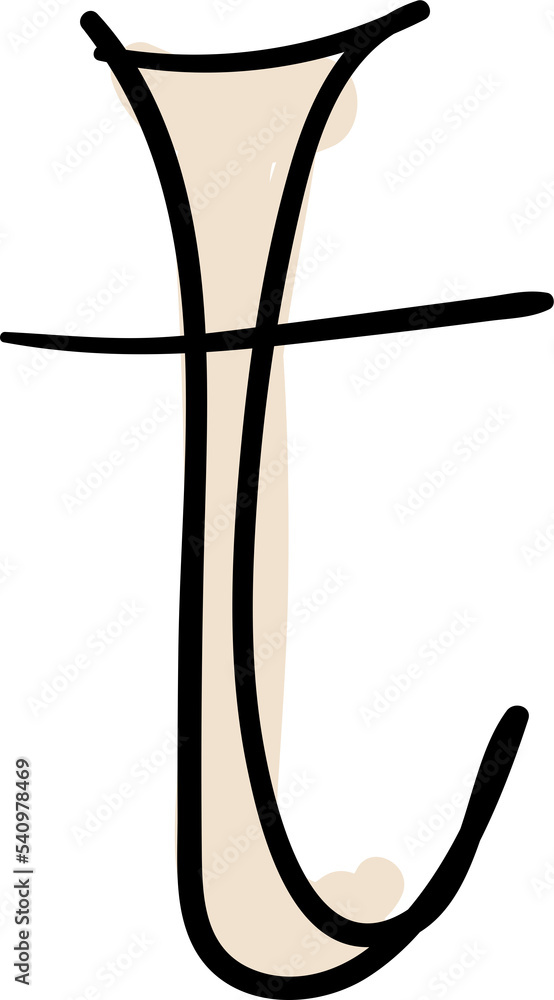 Stock-Illustration „Graffiti hand drawn style alphabet letter lowercase ...