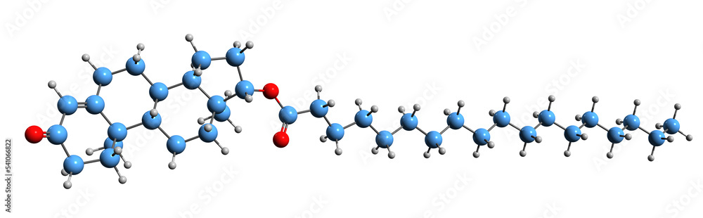3D image of Testosterone stearate skeletal formula - molecular chemical ...