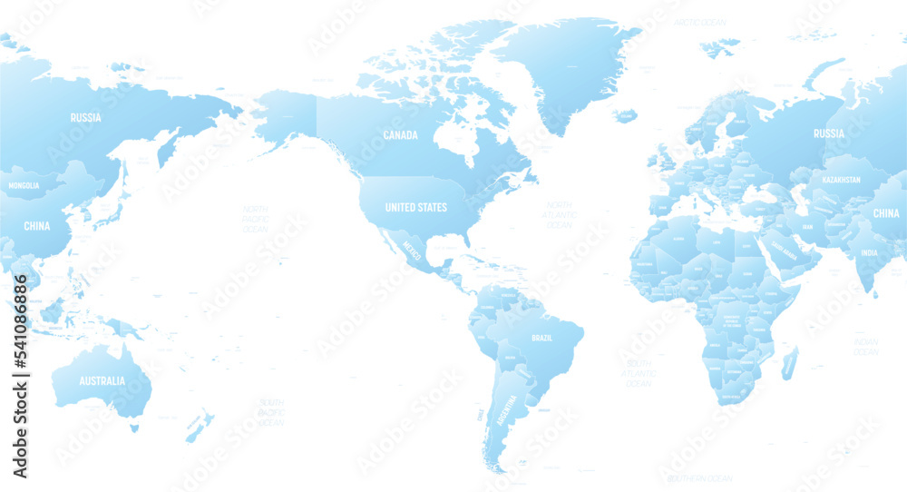 World detailed political map with lables Stock Vector | Adobe Stock