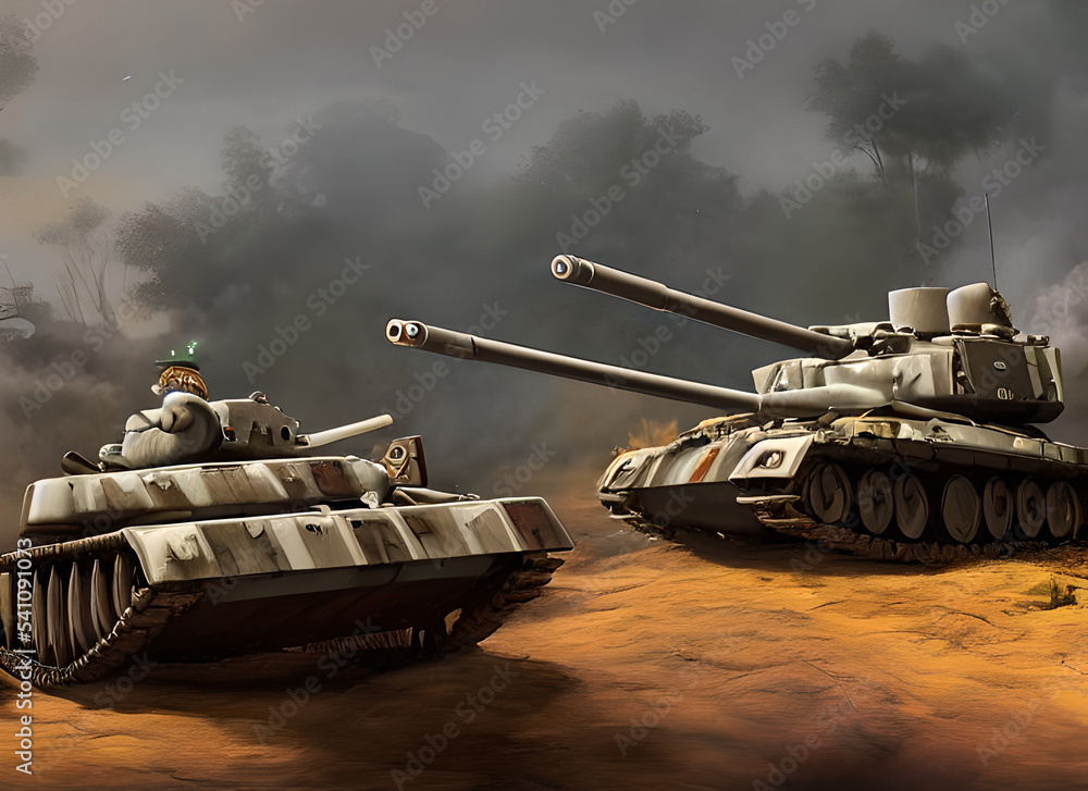 Stock-Illustration „Power Machine Turret Vehicle Army Heavy Museum ...