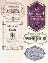 Vintage Halloween Apothecary Labels Free Stock Photo - Public Domain ...