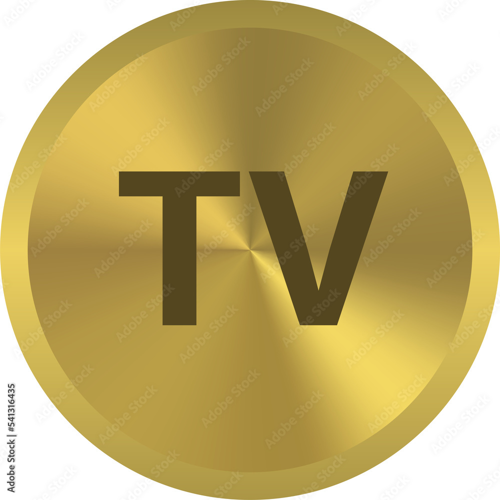 TV golden icon. Png and Jpeg file formats Stock Illustration | Adobe Stock