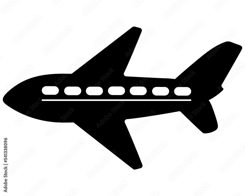 Airplane png illustration. Icon, symbol, object, logo, sign. Simple ...