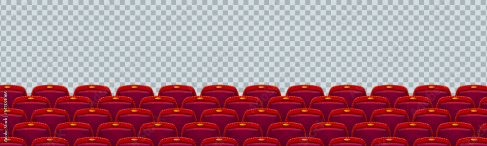 Cinema seat rows, movie theater chairs isolated on transparent ...