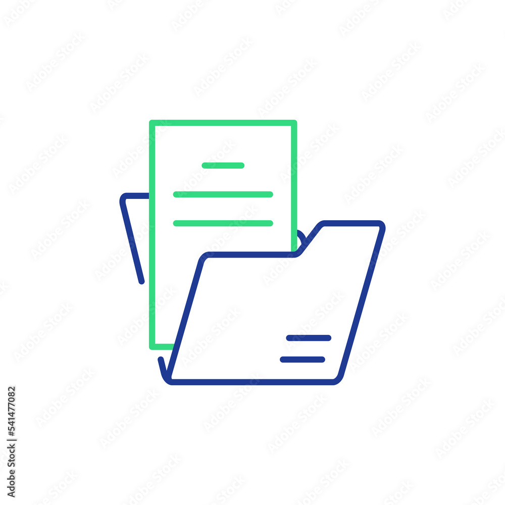open folder icon. Folder with documents Stock Vector | Adobe Stock
