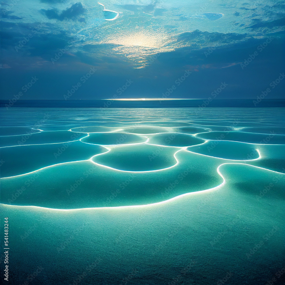 Bioluminescence. Bio luminescent ocean. Bioluminescent plankton in the ...