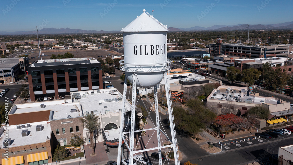 Gilbert, Arizona, USA - January 4, 2022: Sunlight shines on the ...