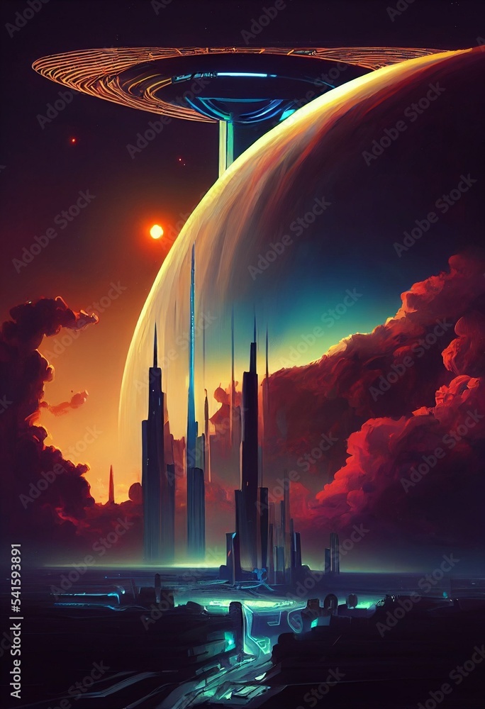 Alien city of the future scifi tower science fiction other worlds ...