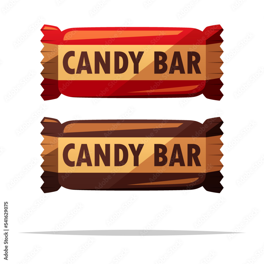 Chocolate candy bar vector isolated illustration Stock Vector | Adobe Stock