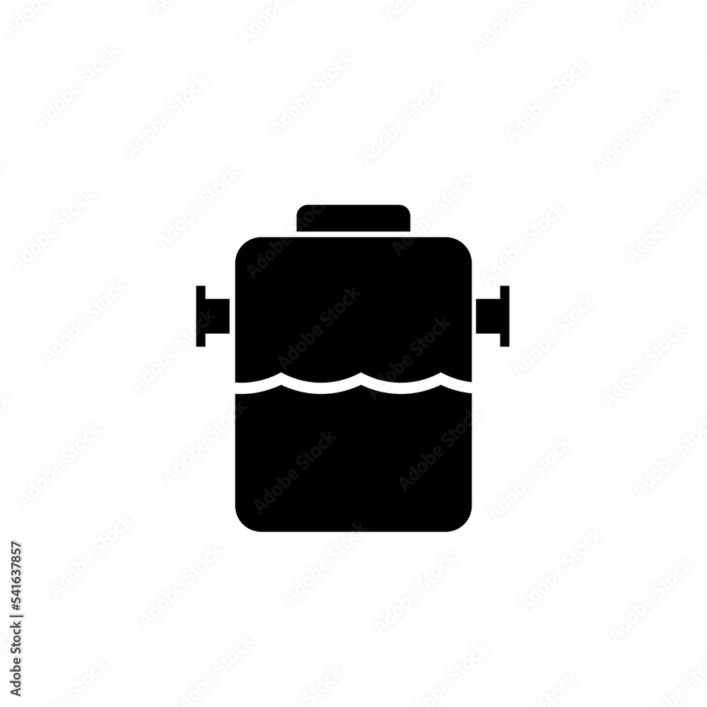 Septic tank icon, black colour isolated on white background. Stock ...