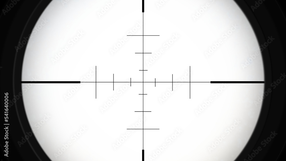 Realistic sniper sight with measuring marks, isolated sniper scope ...
