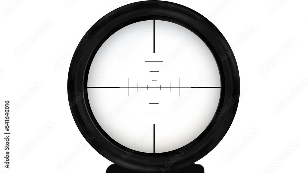 Realistic sniper sight with measuring marks, isolated sniper scope ...