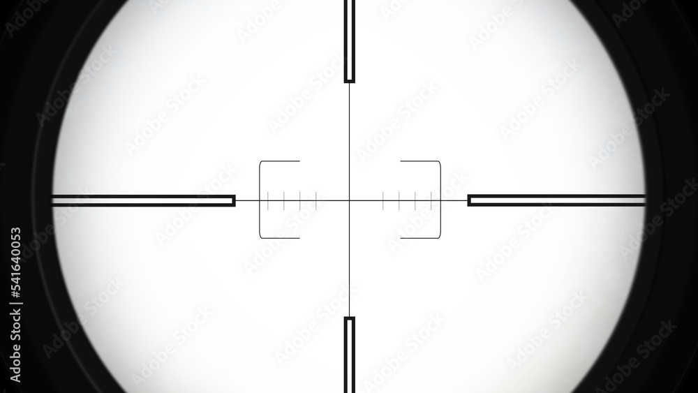 Fotografie Realistic sniper sight with measuring marks, isolated sniper ...
