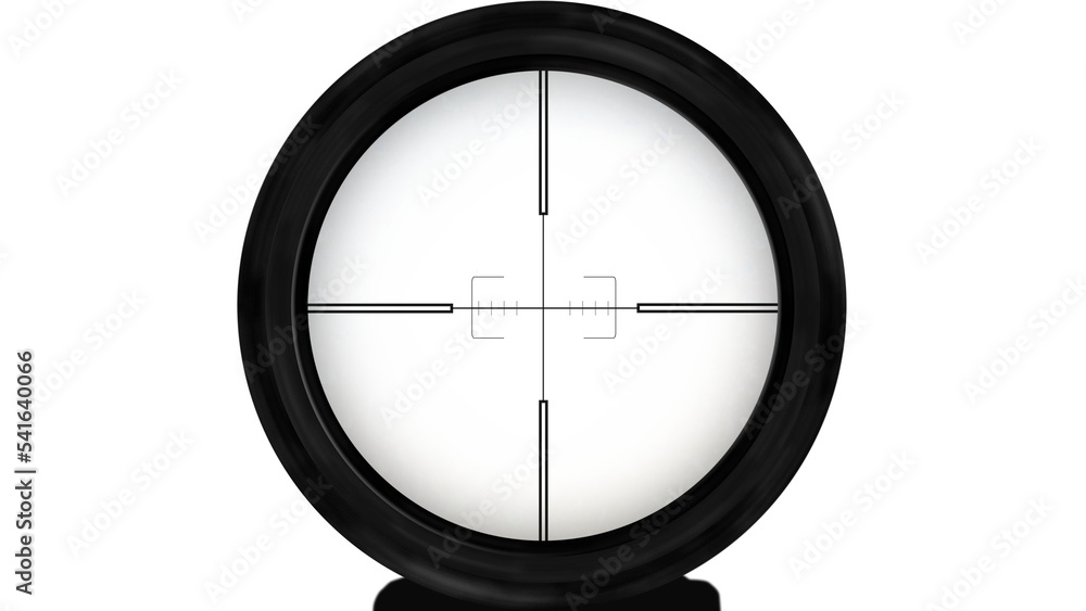 Realistic sniper sight with measuring marks, isolated sniper scope ...