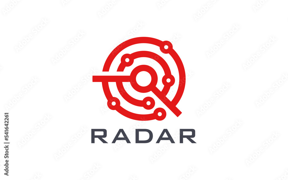radar and target logo design templates Stock Vector | Adobe Stock