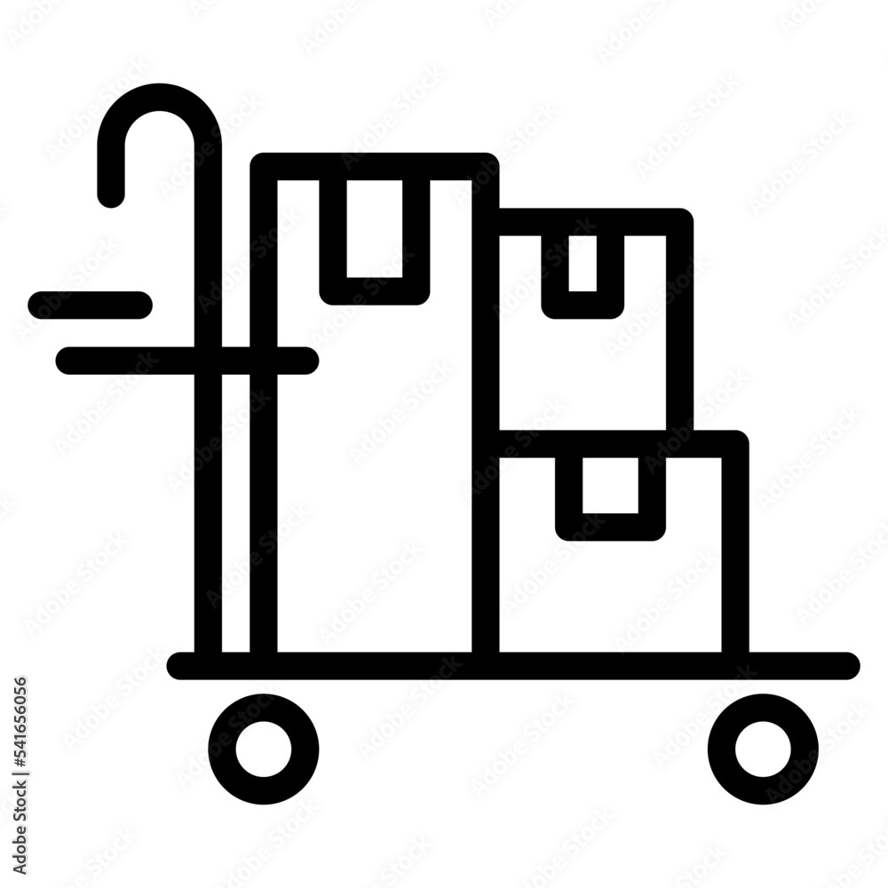 delivery cart line icon style Stock Vector | Adobe Stock