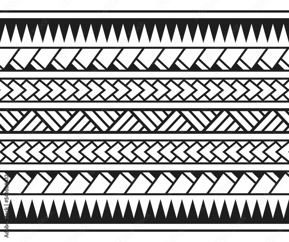 Polynesian Maori tribal seamless pattern. Background for fabric ...