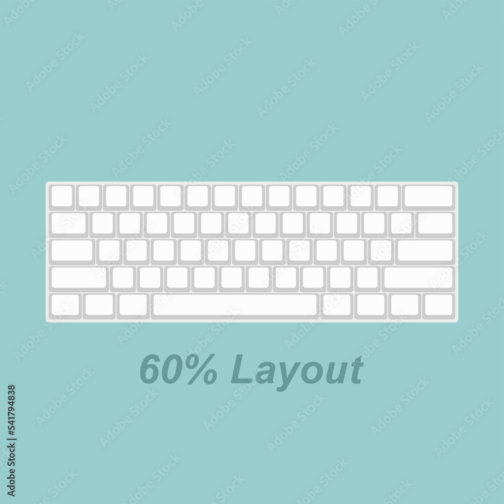 60% Mechanical Keyboard layout vectors, Computer Keyboard, Icons ...
