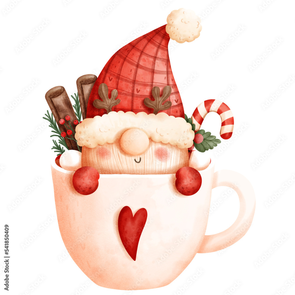 christmas gnome mug の Stock フォト | Adobe Stock