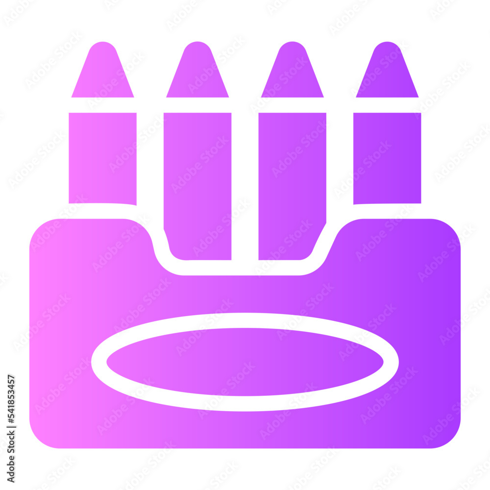 colored pencils gradient icon Stock Vector | Adobe Stock
