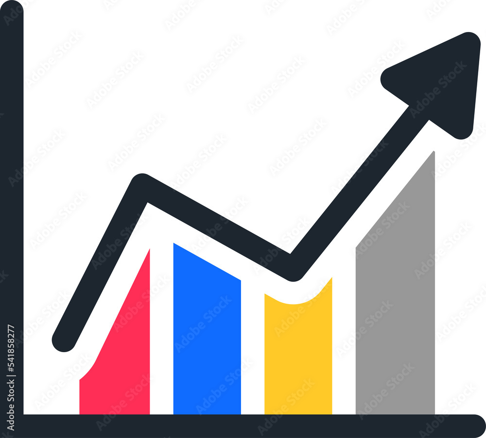 Illustration Stock Graph icon. | Adobe Stock