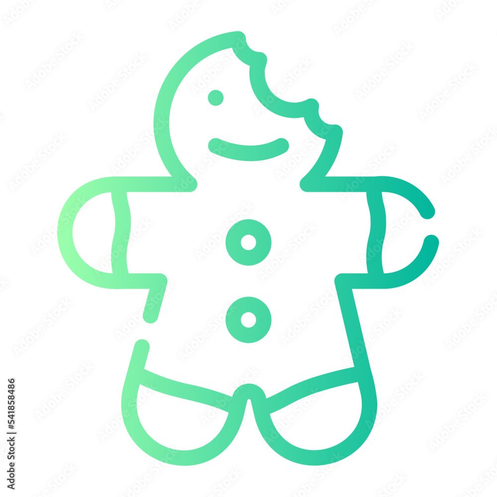 gingerbread man gradient icon Stock Vector | Adobe Stock