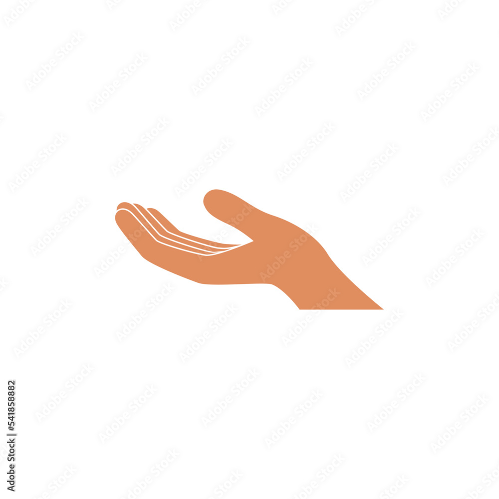 open hand logo vektor Stock Vector | Adobe Stock