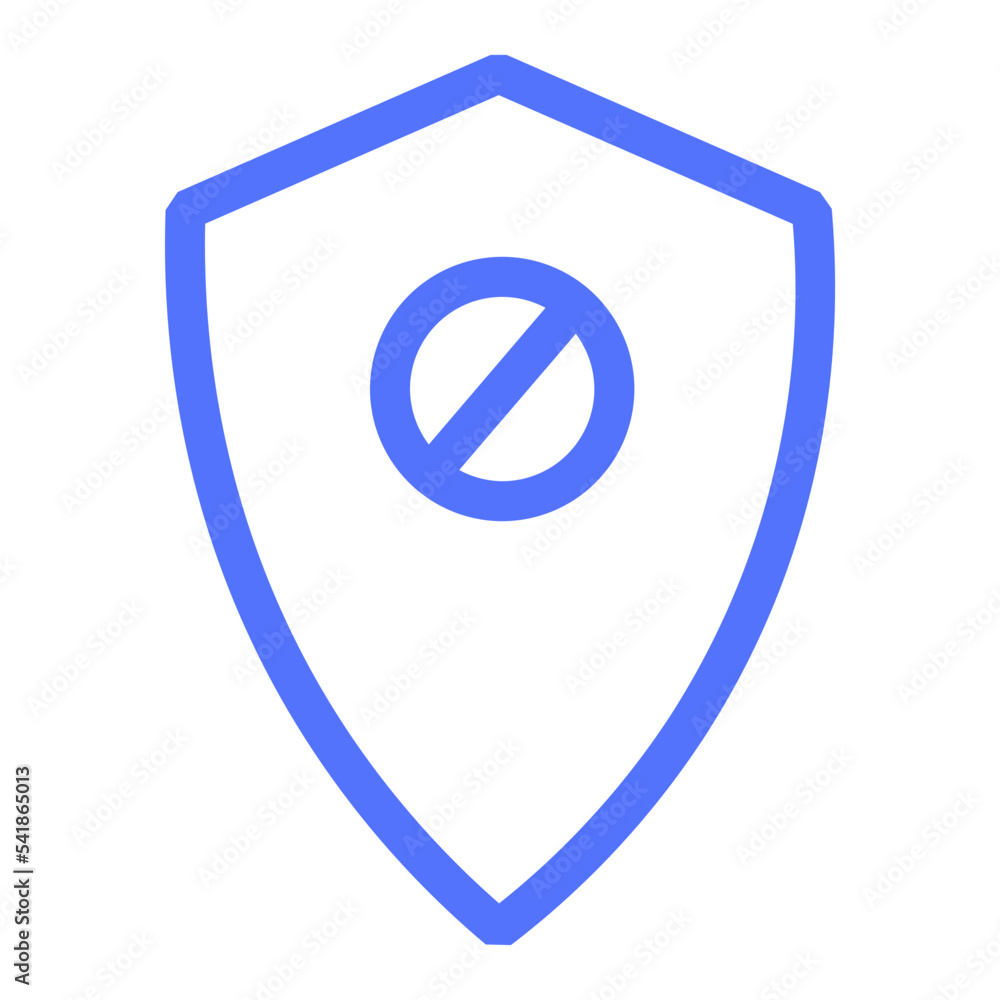 Image vectorielle Stock blocked block shield protection line icon ...