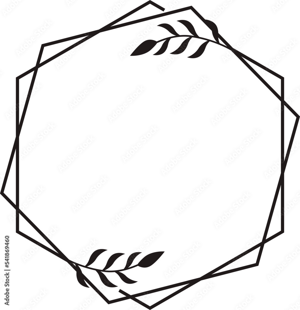 Floral Border Frame Line Art Stock Vector | Adobe Stock