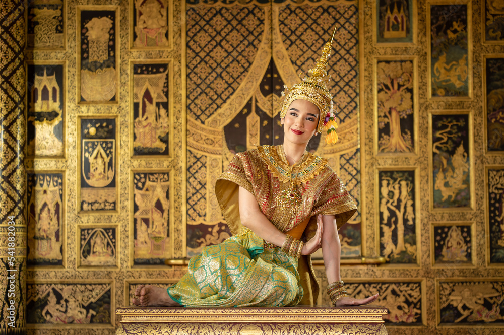Pantomime (Khon) is traditional Thai classic masked play enacting ...