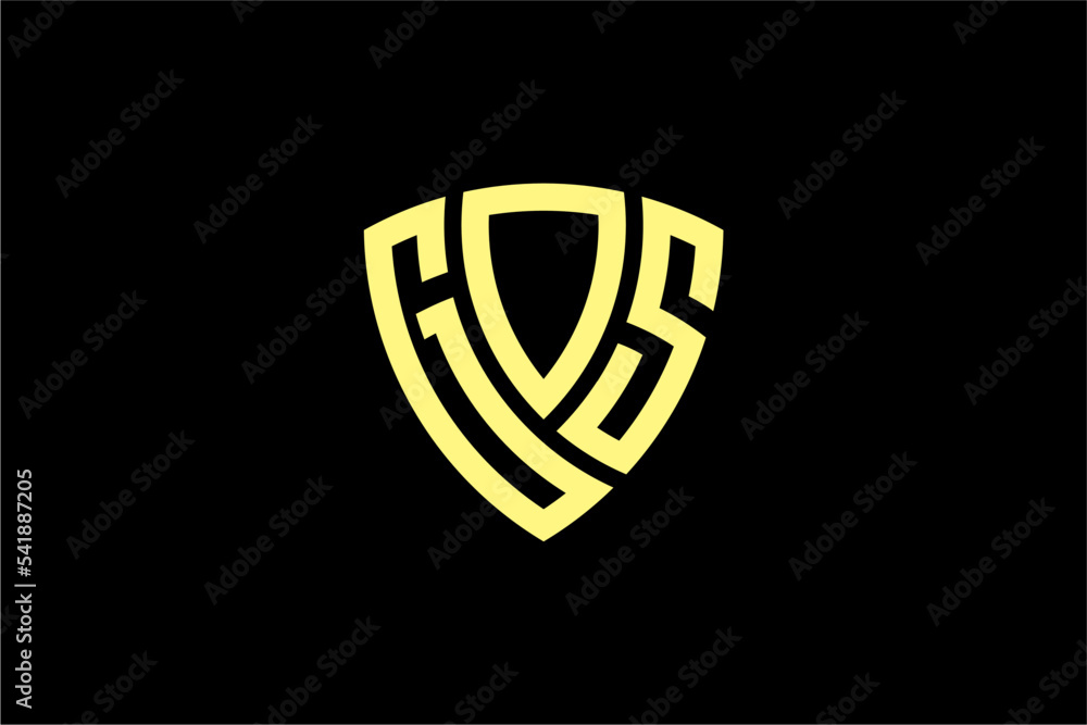 Stock-Vektorgrafik „GOS creative letter shield logo design vector icon ...