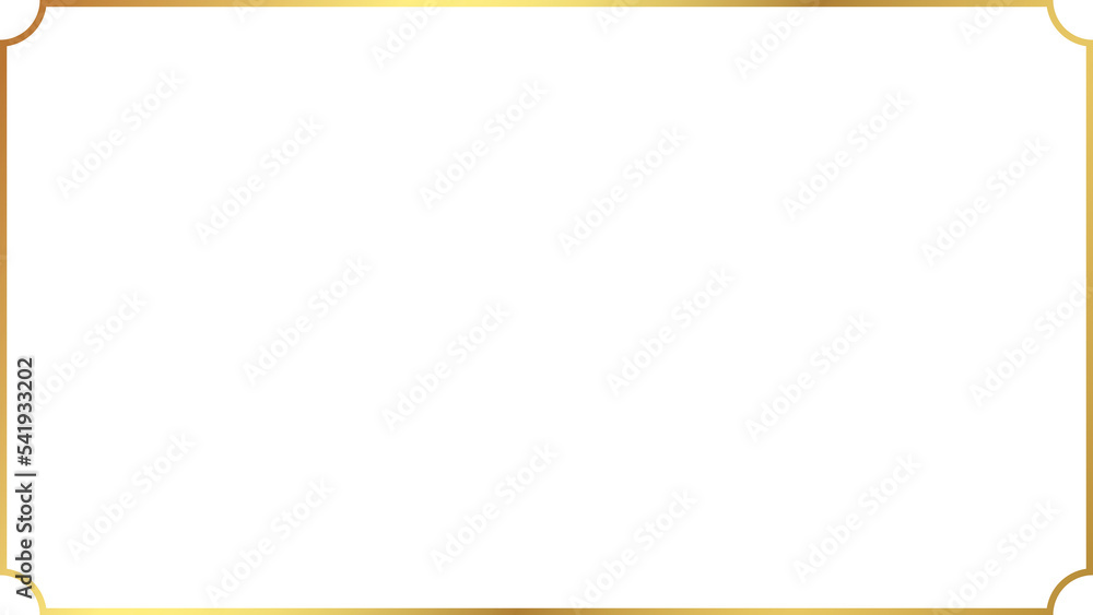 Rectangle gold frame with inverted rounded corner , luxury border ...