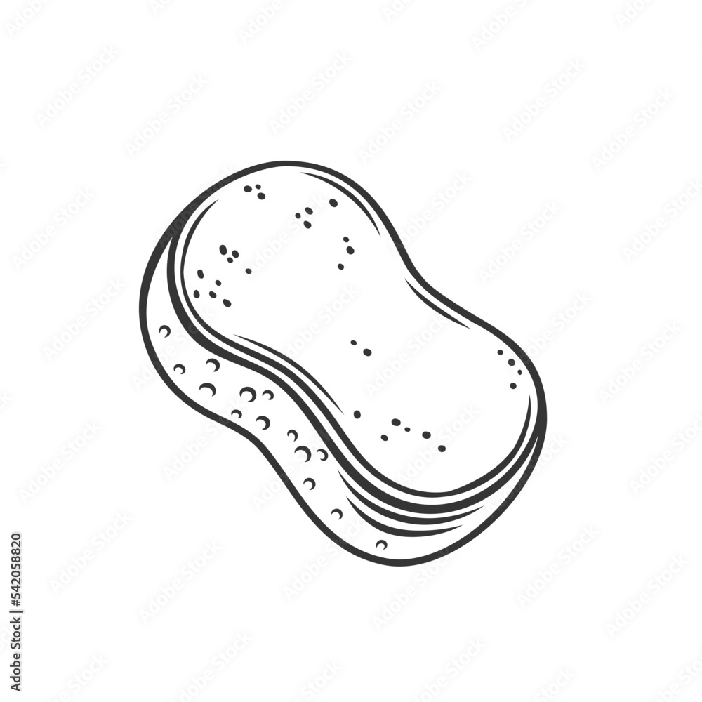 cleaning sponge drawing