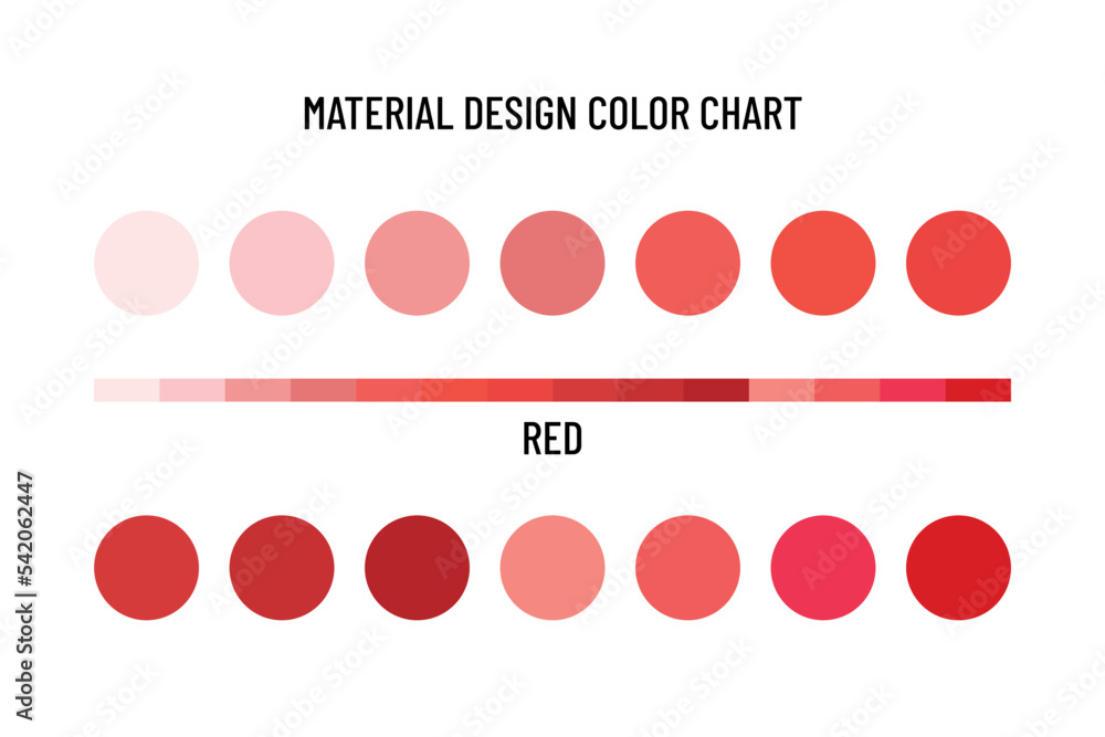 Material design color chart. Color scheme. Stock Vector | Adobe Stock
