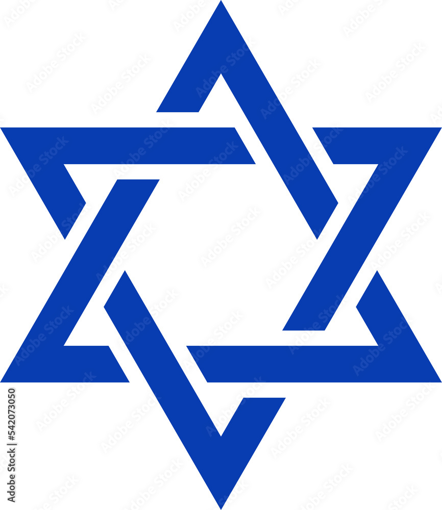 Star of David. Israel flag in png. Blue star of David on transparent background. Israel flag in ...