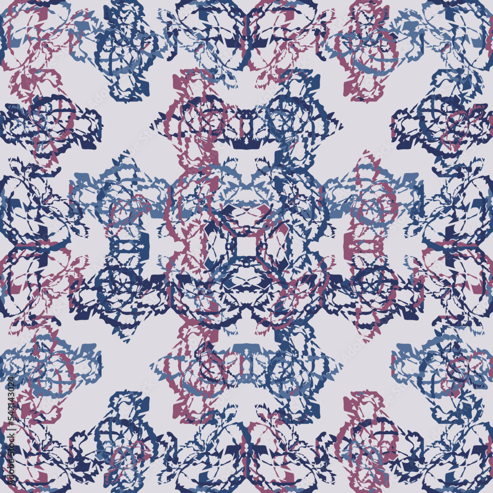 Seamless fractal pattern in vector format for printed fabrics or any ...