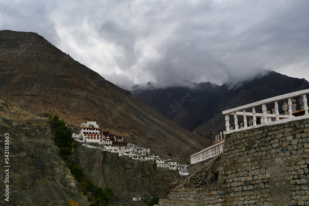 Stockfoto Diskit is a village in Nubra Valley, Ladakh. Diskit Monastery ...