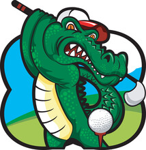 Crocodile, Cartoon, Golf Sports Free Stock Photo - Public Domain Pictures