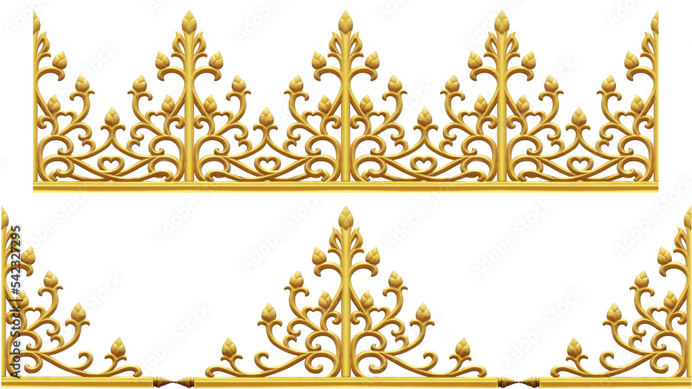 Foto de Stock Thai pattern frame border, vintage modern borders, border ...